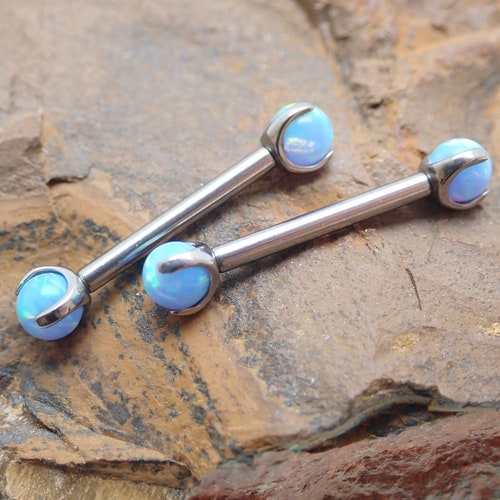 Real Jade 12g 14g Titanium Internally Threaded Claw Nipple Bar - Etsy