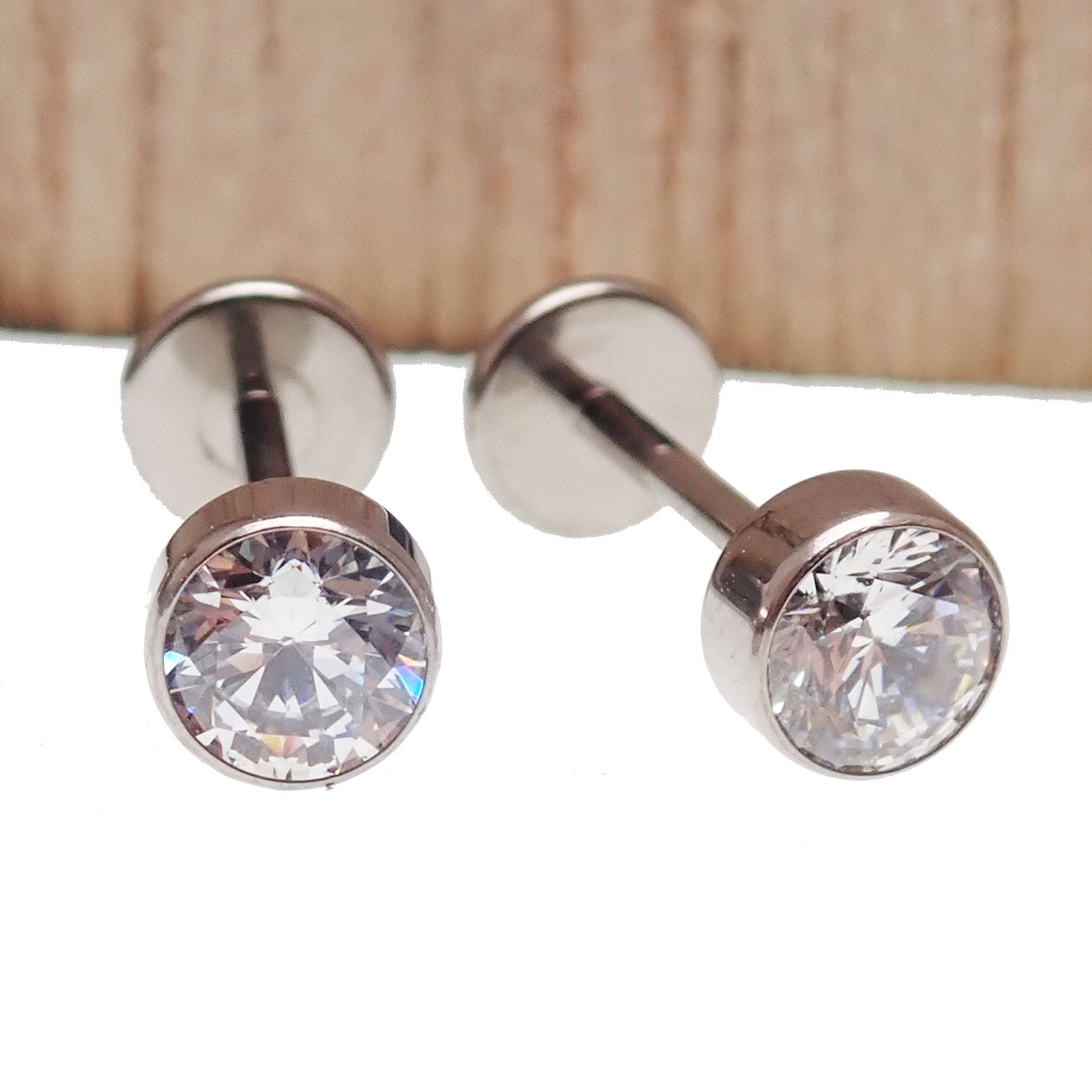 20g Titanium Push Fit Flat Back Earrings Sold in Pairs - Etsy