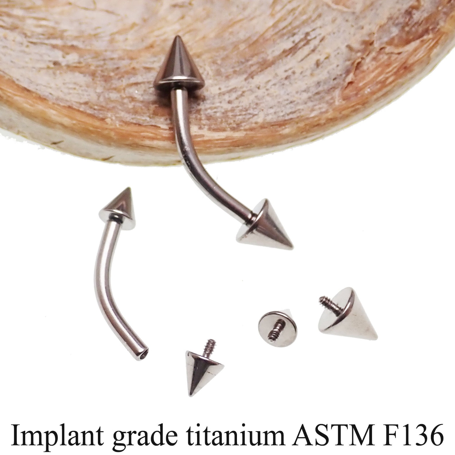 16g Curve Titanium Spike Piercing Lip Nose Bridge Piercing - Etsy