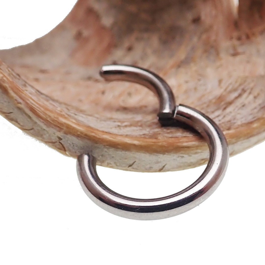 12g ,10g ,8g or 6g Implant Grade Titanium Hinged Clicker Segment Ring ...