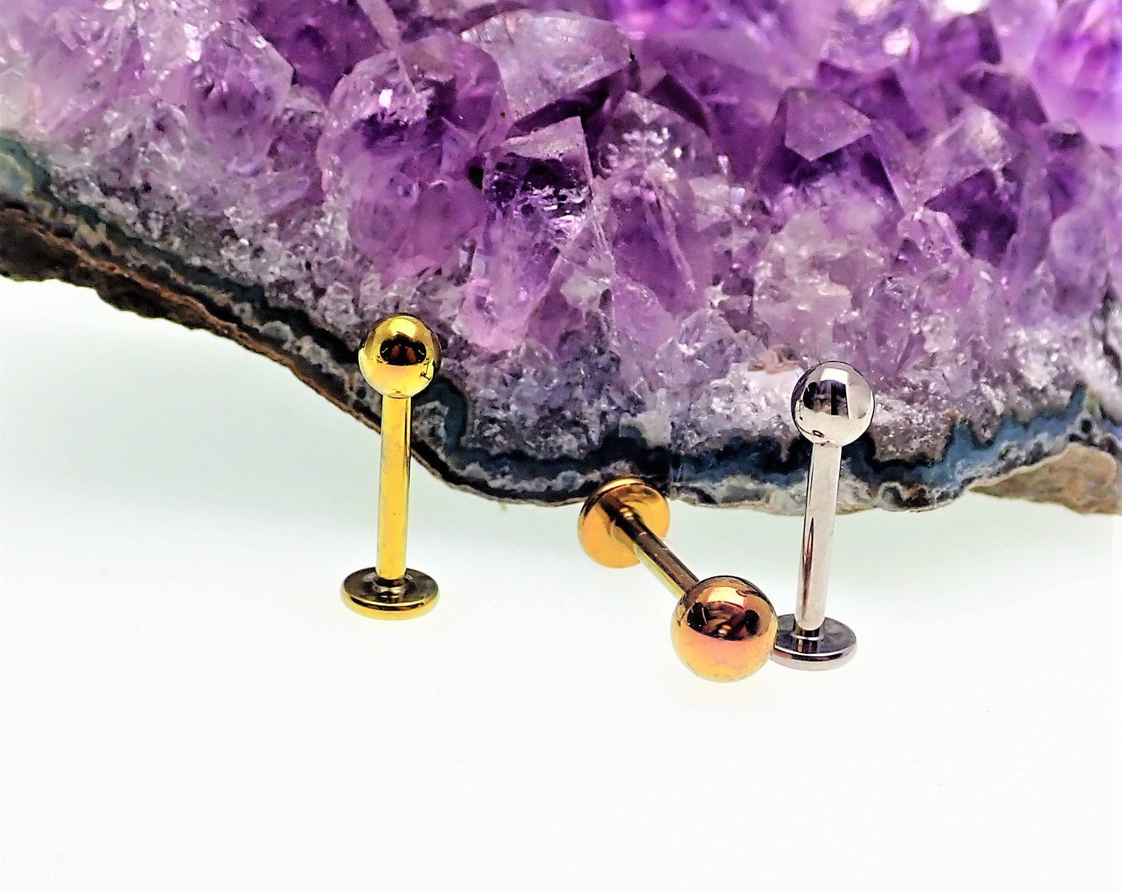 14g Implant Titanium Plain Ball Labret Flat Back Studs Conch - Etsy