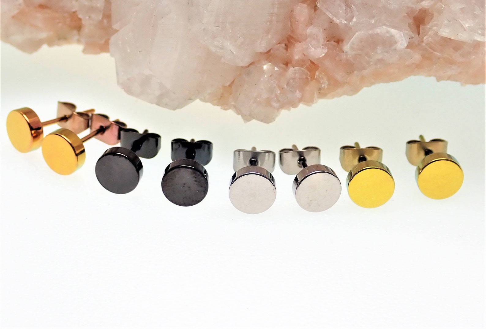 Implant-grade Titanium Flat Disc Earring 6mm Titanium Round - Etsy