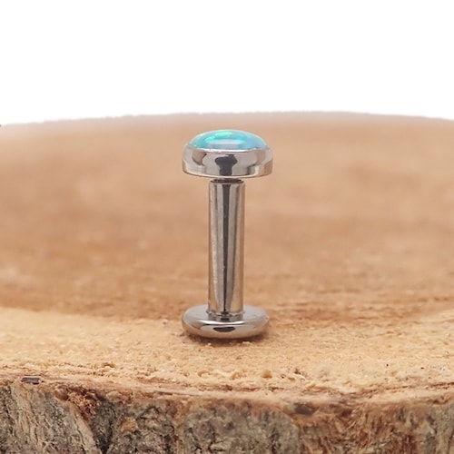 14g Rose Gold Titanium Internally Threaded Flat Opal Top Lip - Etsy