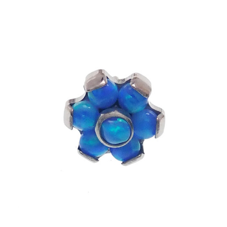 Titanium Opal Flower Labret, Threadless Push Fit, 16g 18g - Etsy UK