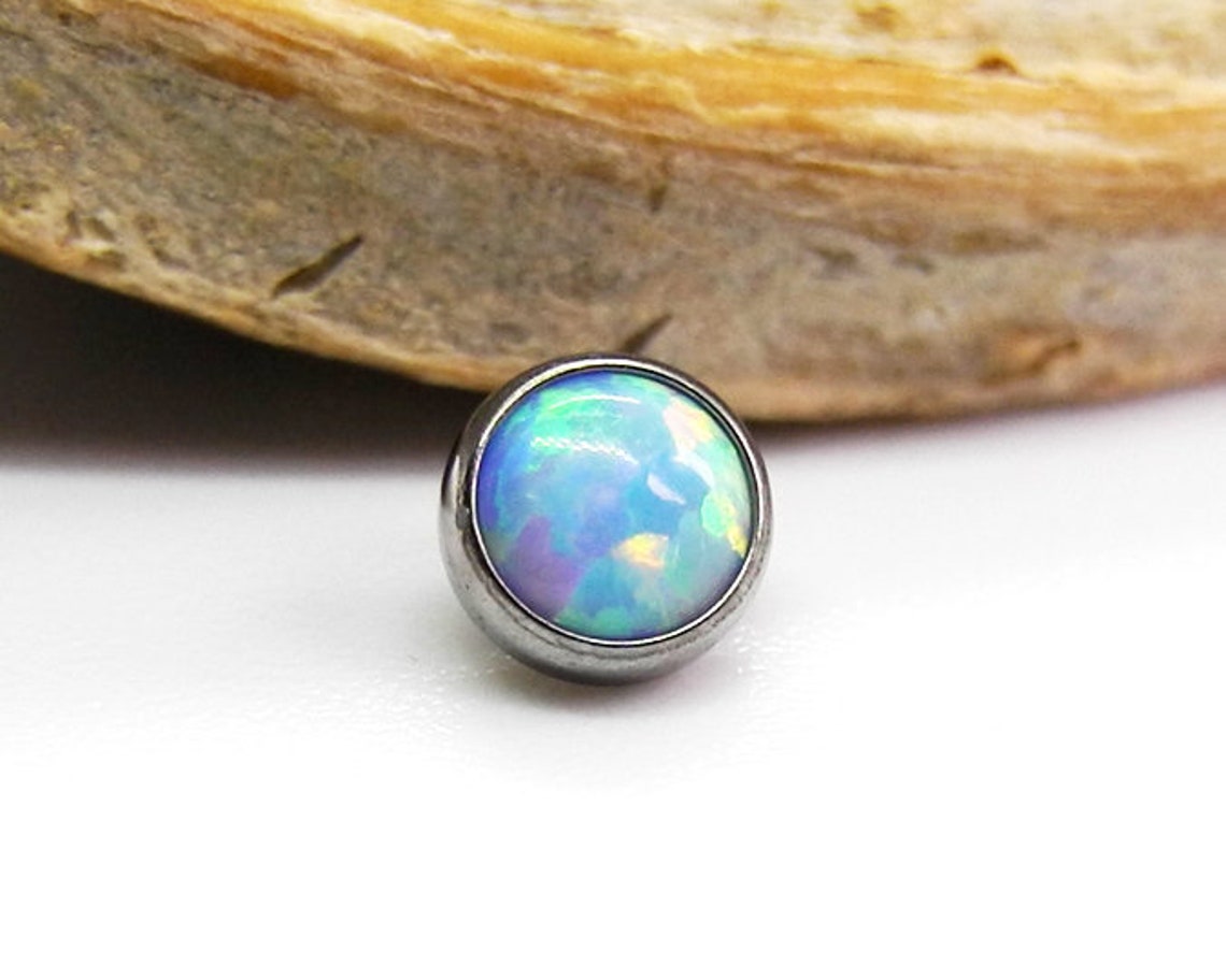 16G Implant Grade Titanium Internally Threaded Flat Tops in | Etsy