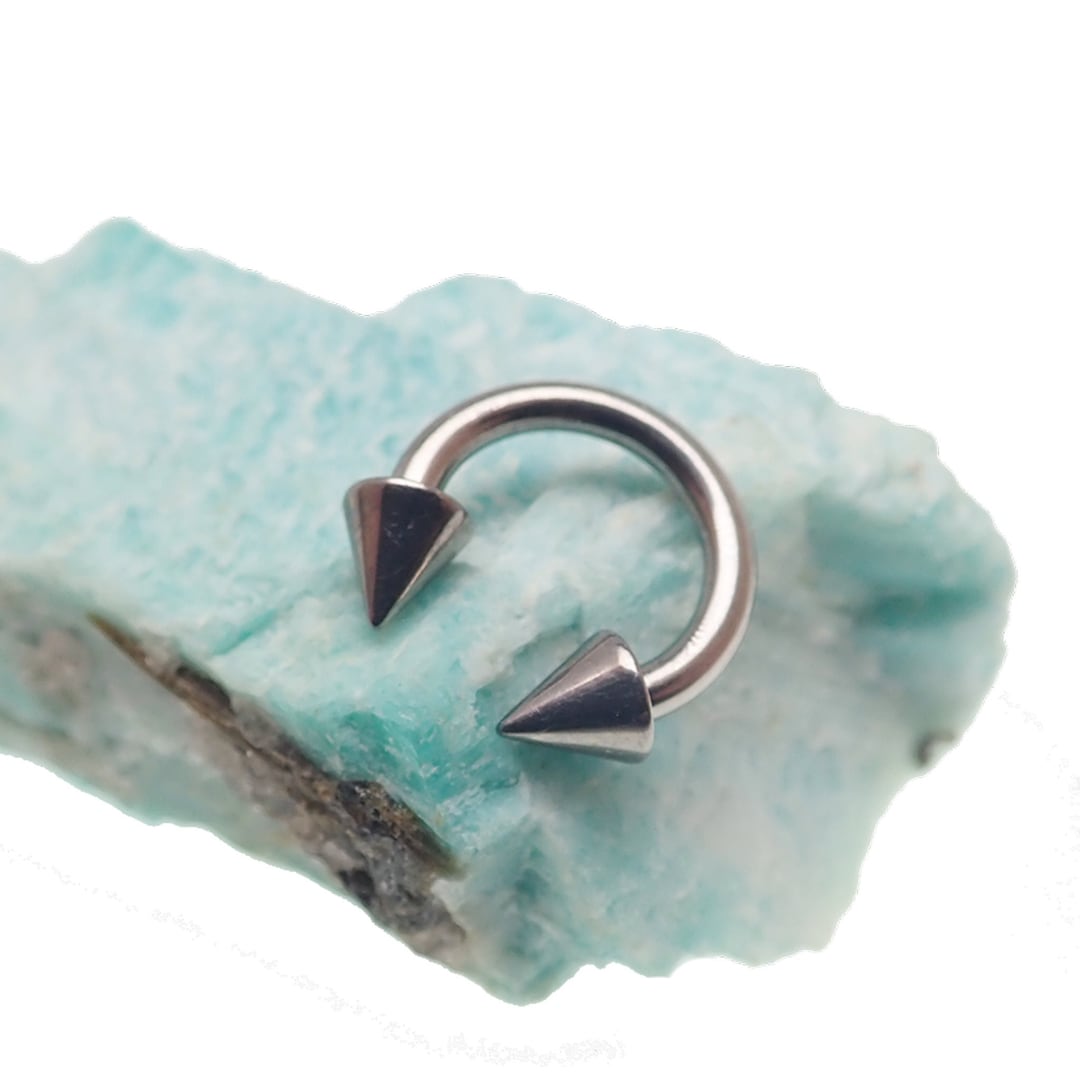 Cone Spike Horseshoe Implant Grade Titanium Piercing 14g, 16g, Septum ...