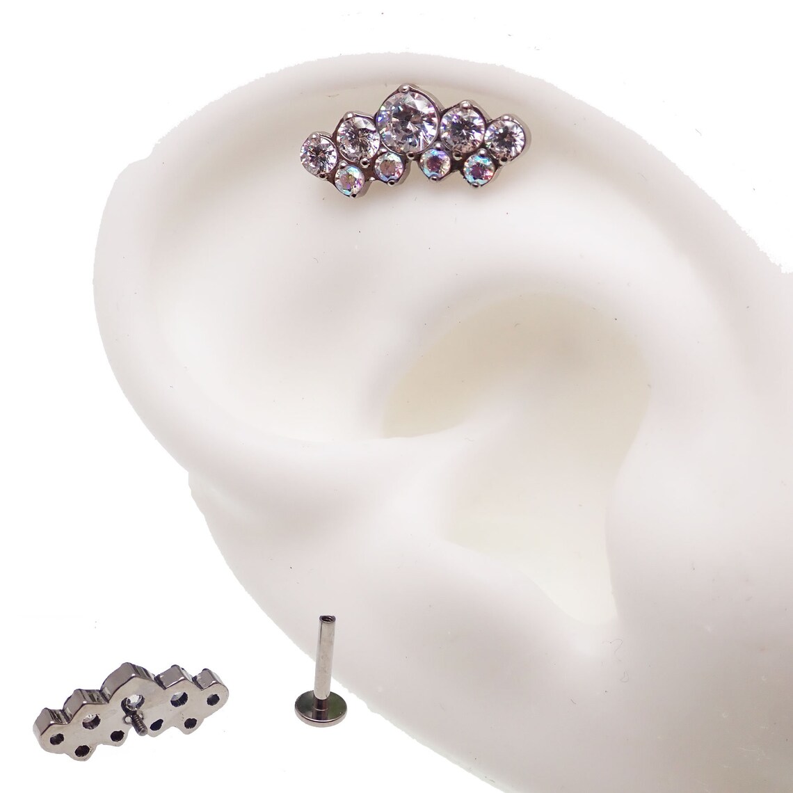 Implant titanium high grade jewelry 14g 16g or 18g helix | Etsy