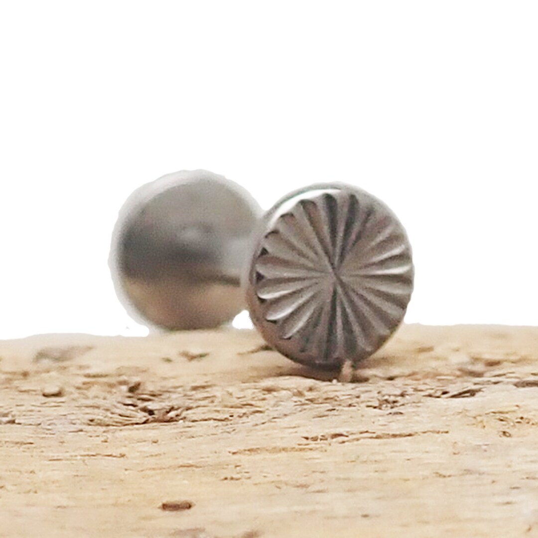 Ridged Disc Implant Titanium Flatback Piercing 18g, 16g, 14g - Etsy