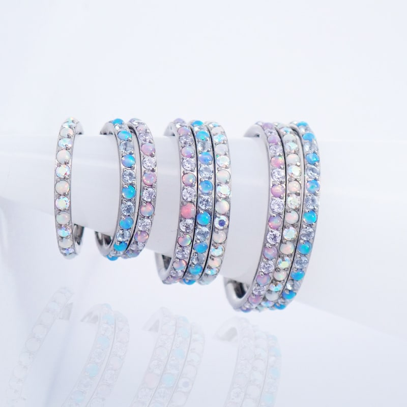 Colored Clicker Hoops - Etsy