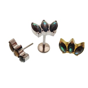 Implant Titanium Alabone Shell ,threadless Pin Push Fit Piercing, Petal ...