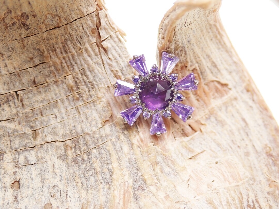 Internally Threaded Implant Titanium Real Amethyst and CZ Cluster ...