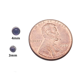 Amethyst / Cloudy Moonstone Implant Titanium Flatback Piercing 18g, 16g ...