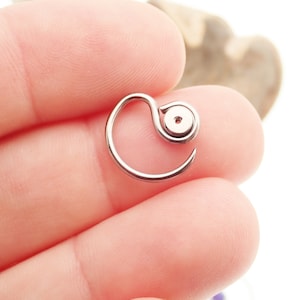 Niobium Spiral Daith Piercing, Hypoallergenic, Add Any 16g Top to ...