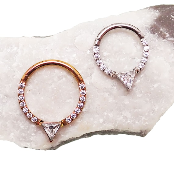 16g Titanium Stunning CZ Clicker Septum Daith Piercing 8mm or | Etsy