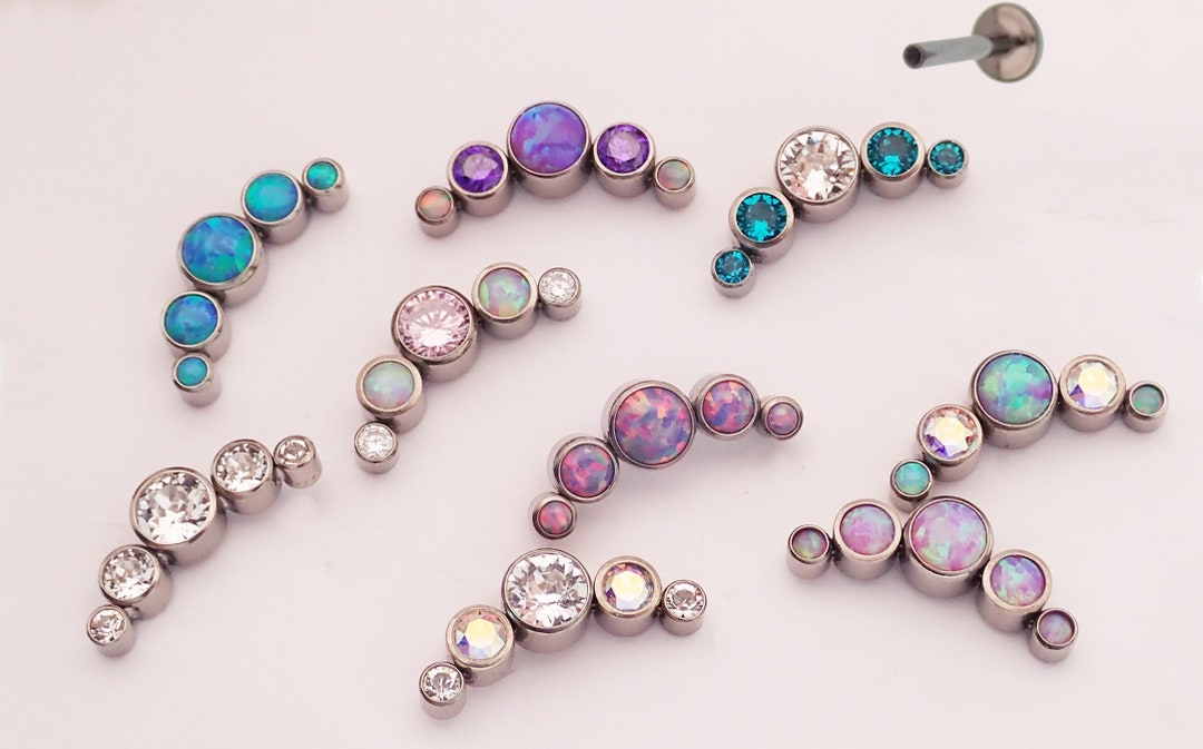 Titanium Helix Cluster With Flatback Many Colors to Choose - Etsy