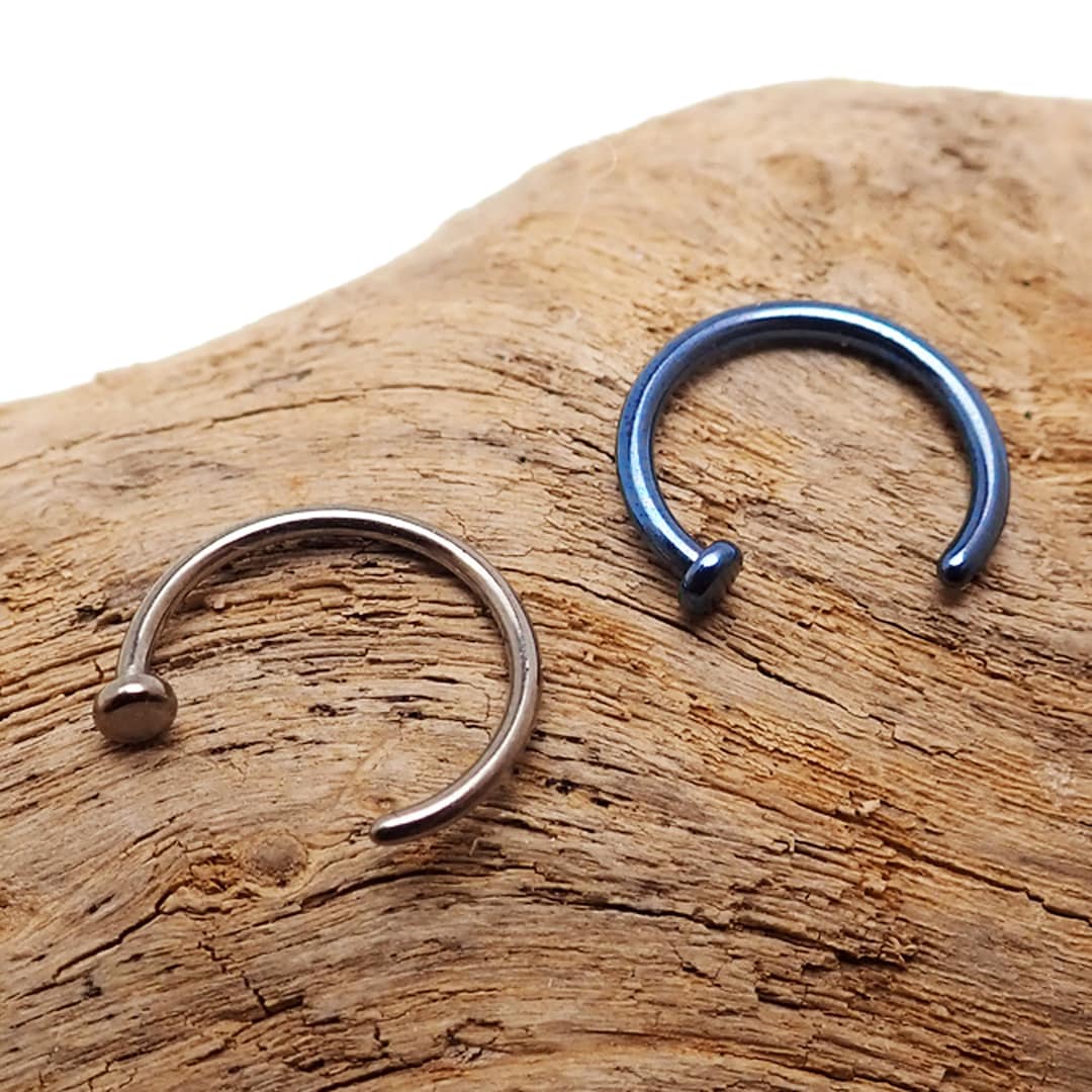 Titanium Nose Hoop 8mm, 10mm Piercing | Nostril, Septum | 20g, 18g - Etsy