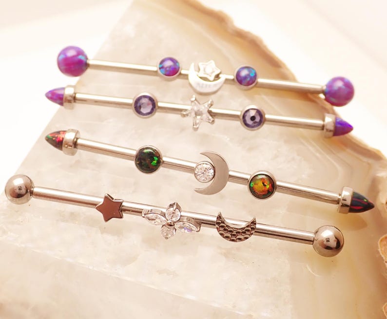 Implant Titanium Barbell Industrial Piercing 14g, Internally Threaded ...