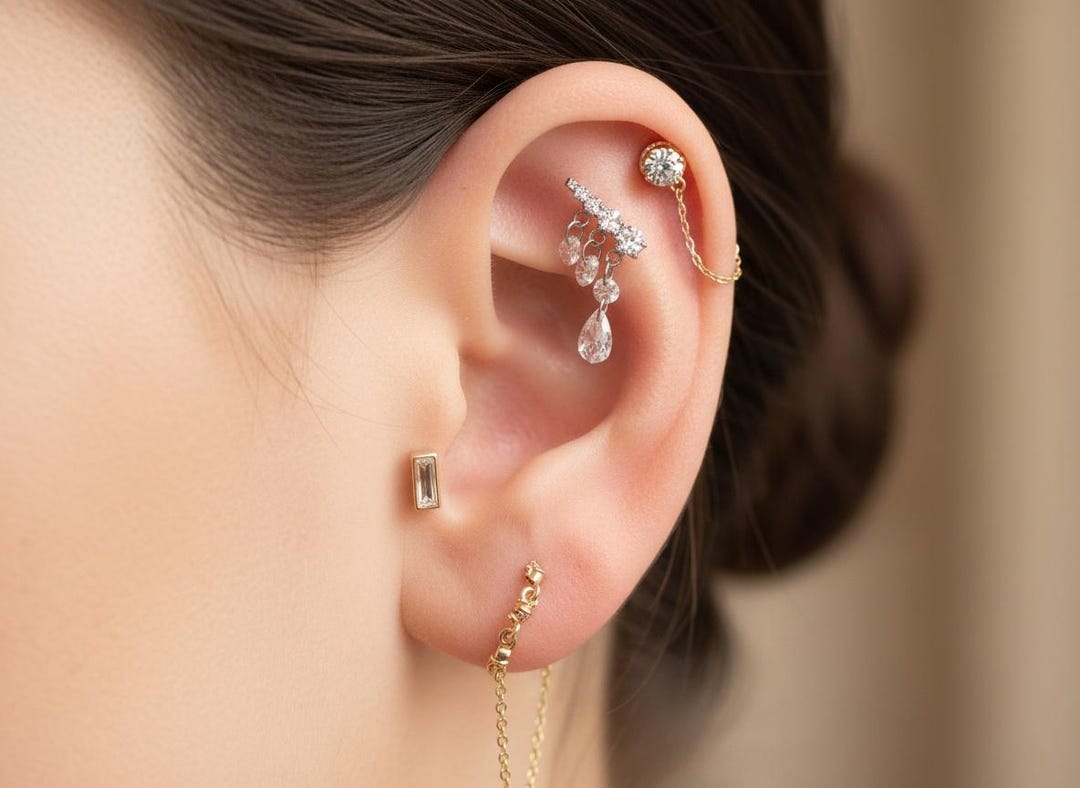 Implant Titanium Push Fit Threadless Flatback Piercing 20g 18g, 16g ...