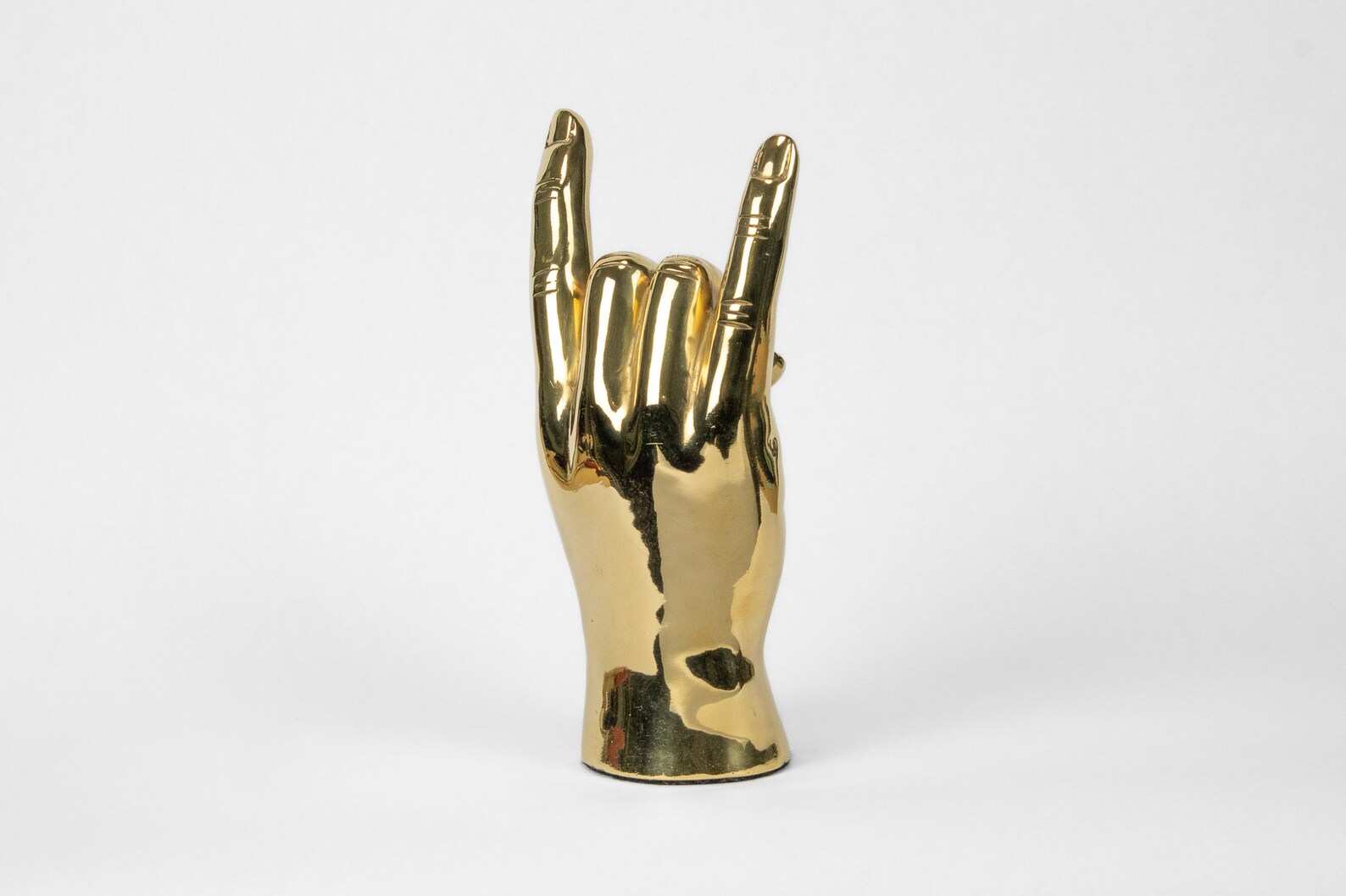 Horns Hand Sign Sculpture in Brass - Etsy