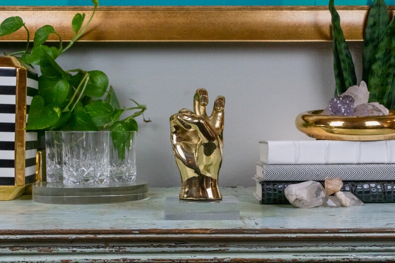 TCU Horned Frog Hand Sign Sculpture in Brass - Etsy