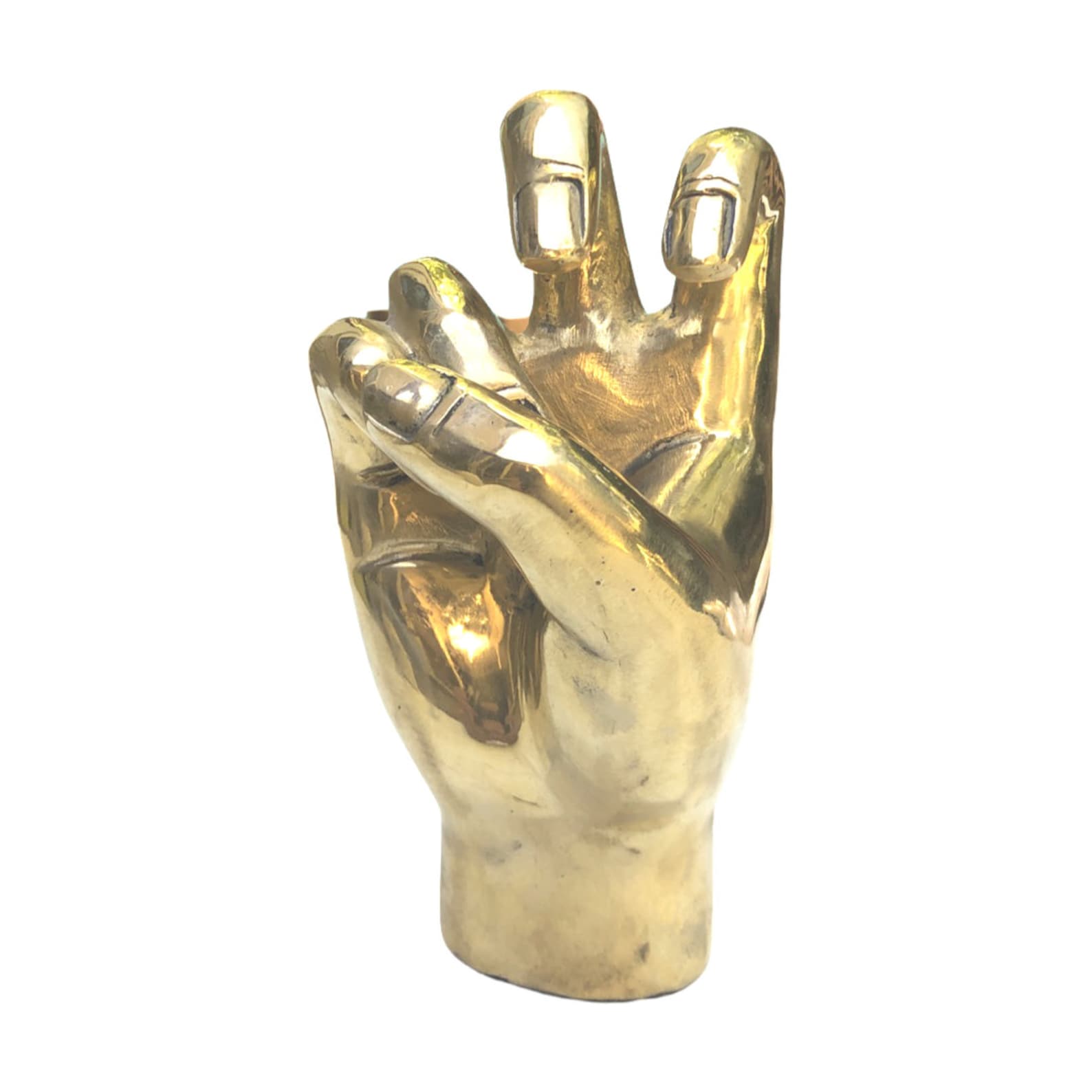 Horned Frog Hand Sign Sculpture in Brass - Etsy