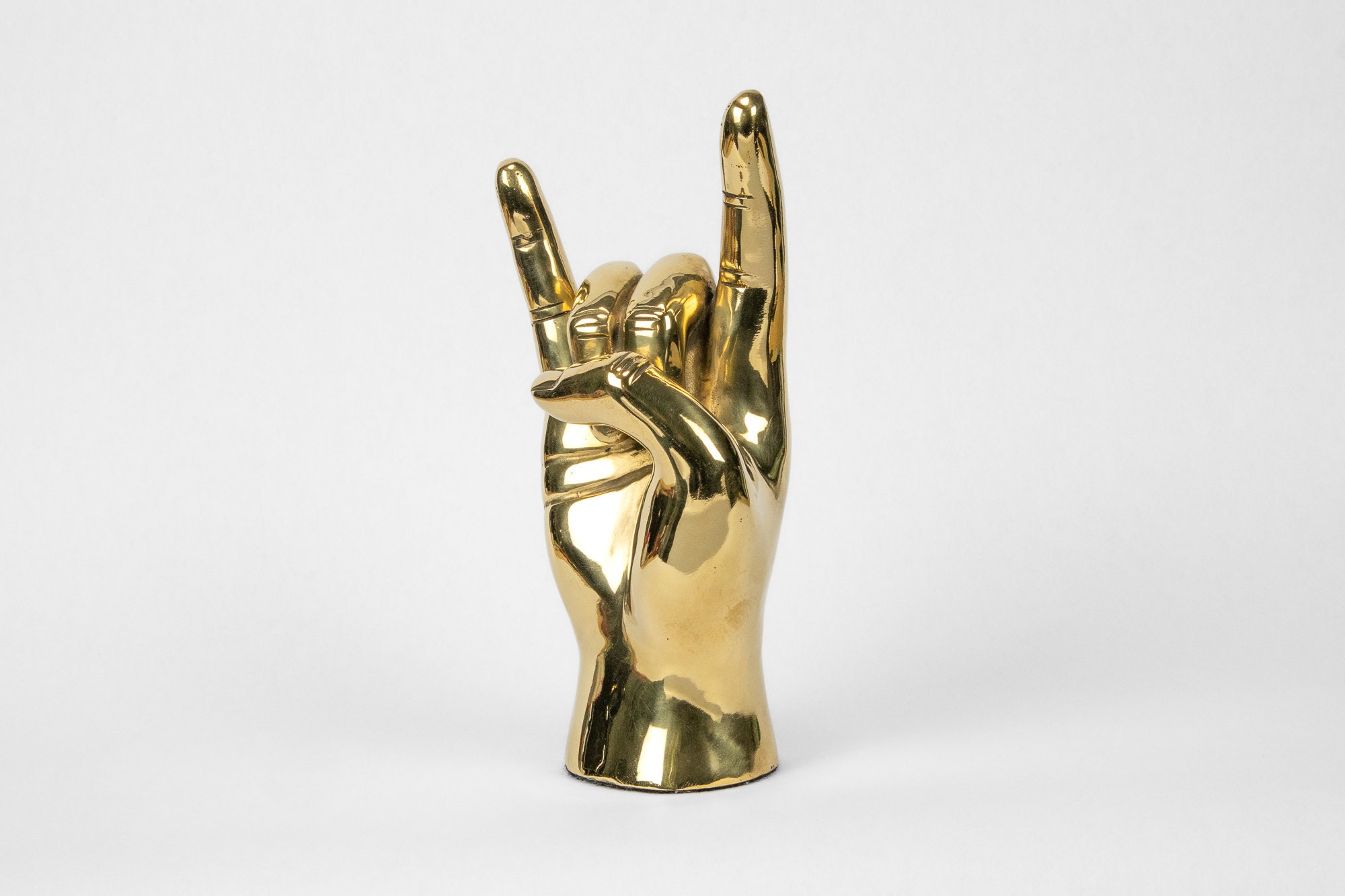 Horns Hand Sign Sculpture in Brass - Etsy