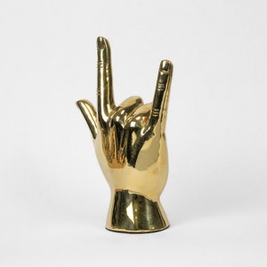 ILY or "i Love You" Hand Sign Sculpture in Brass - Etsy