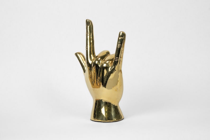 ILY or "i Love You" Hand Sign Sculpture in Brass - Etsy