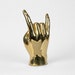 Horns Hand Sign Sculpture in Brass - Etsy