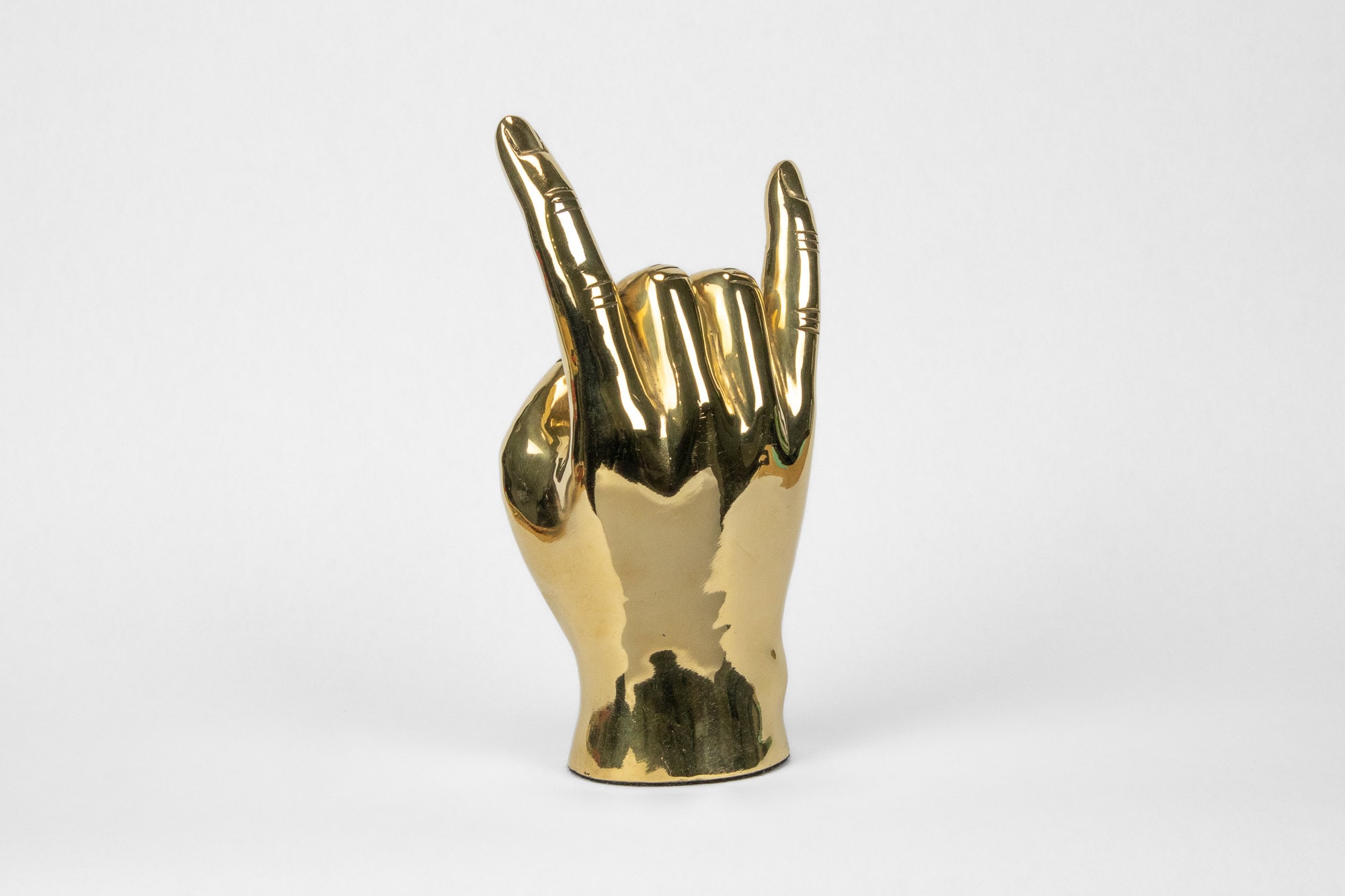 Horns Hand Sign Sculpture in Brass - Etsy