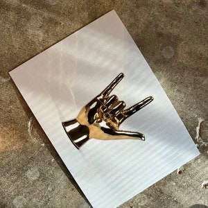 ILY or "i Love You" Hand Sign Sculpture in Brass - Etsy