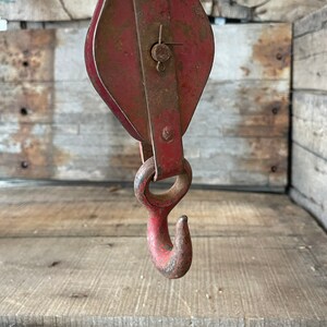 Red Iron Primitive Barn Pulley Farmhouse Decor - Etsy