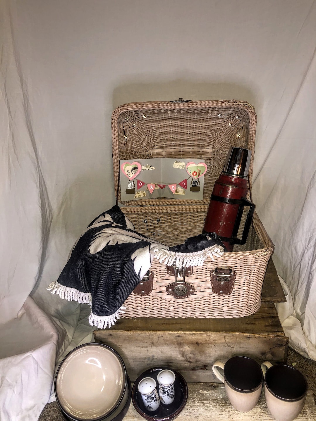 Date Proposal, Lovers Basket, Customizable Picnic Basket W/ Chocolates ...