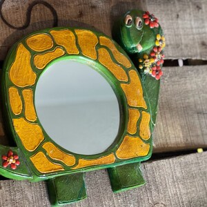 Whimsical Vintage Turtle Mirror Chalkware 1970s Groovy - Etsy