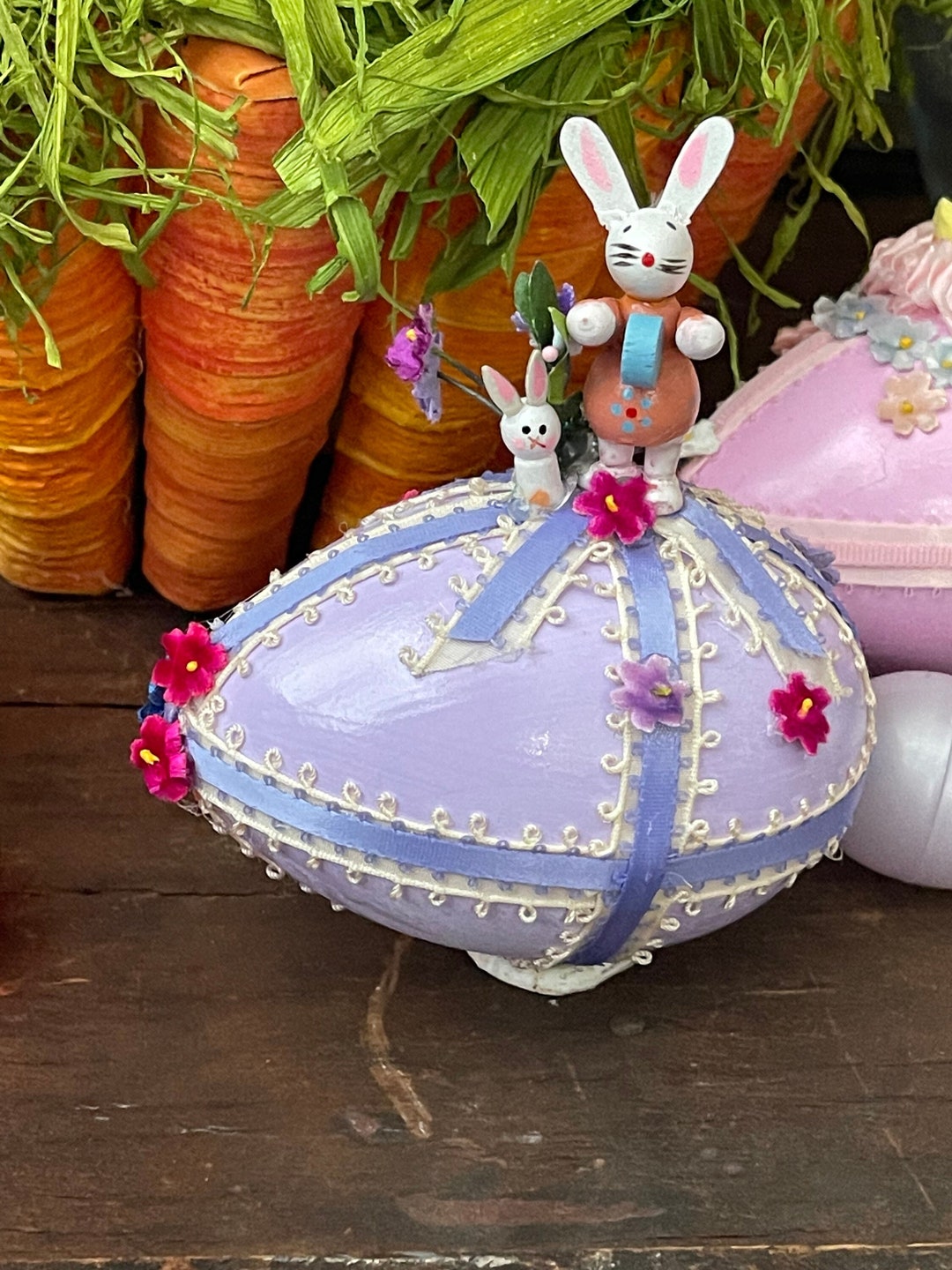 Antique Easter Eggs Handmade Whimsical Easter Decor Vintage Butterfly ...