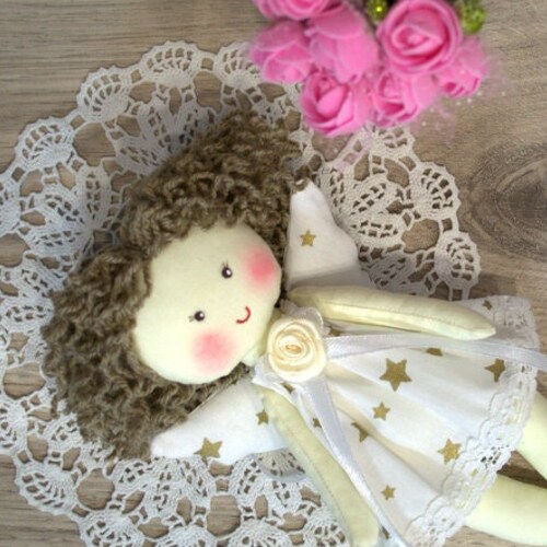 Christmas Angel Angel Doll Rag Doll Doll Little Christmas Rag - Etsy