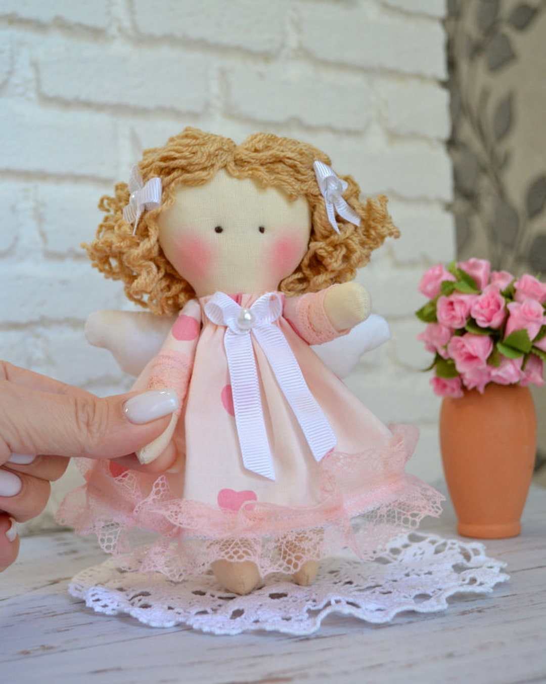 Doll 6 Inches Rag Angel Angel Doll - Etsy