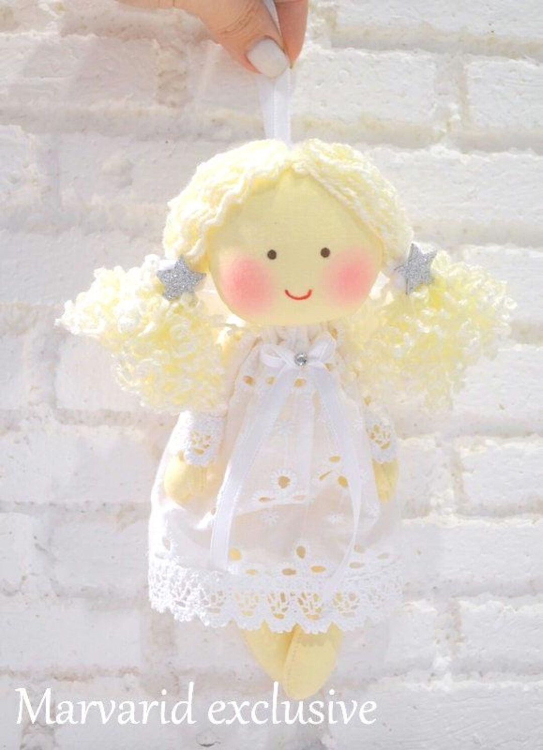 Rag Angel Doll 8 Inches, Guardian Angel Doll, Gift for Baby, Gift for ...