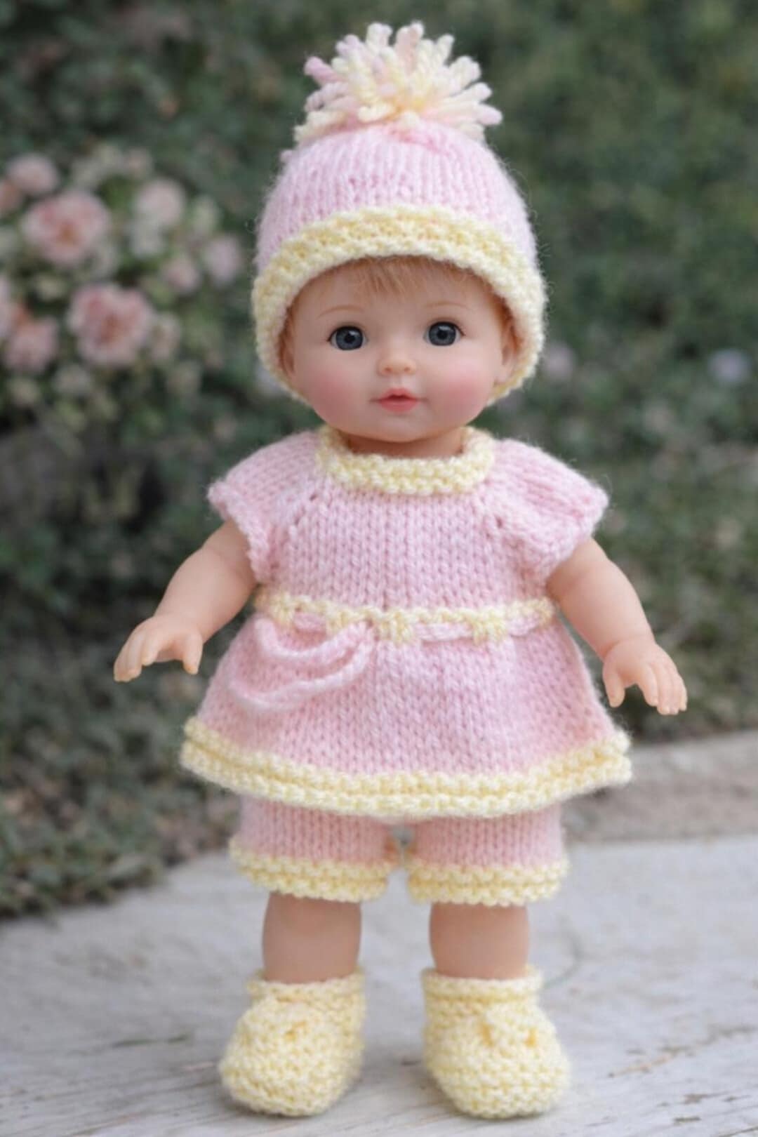 Knitted 6-inch Doll Clothes Set: Mini Doll Outfit - Etsy