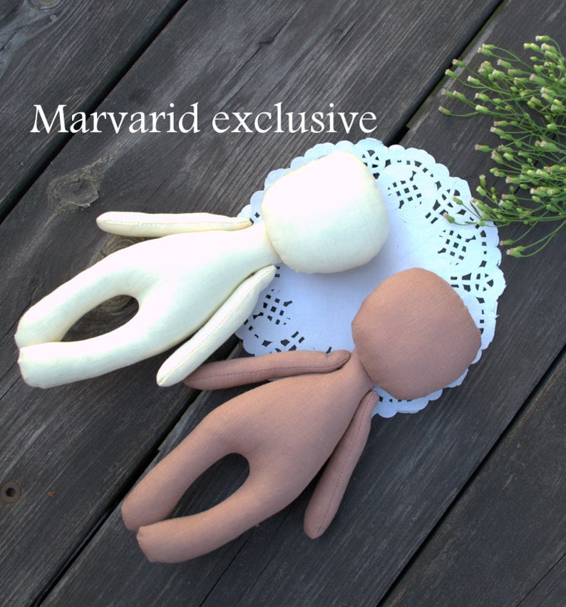 Blank Doll 7 Inches, Textile Handmade Dolls, Small Blank Doll, Little ...