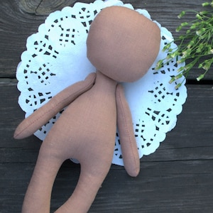 Blank Doll 7 Inches, Textile Handmade Dolls, Small Blank Doll, Little ...