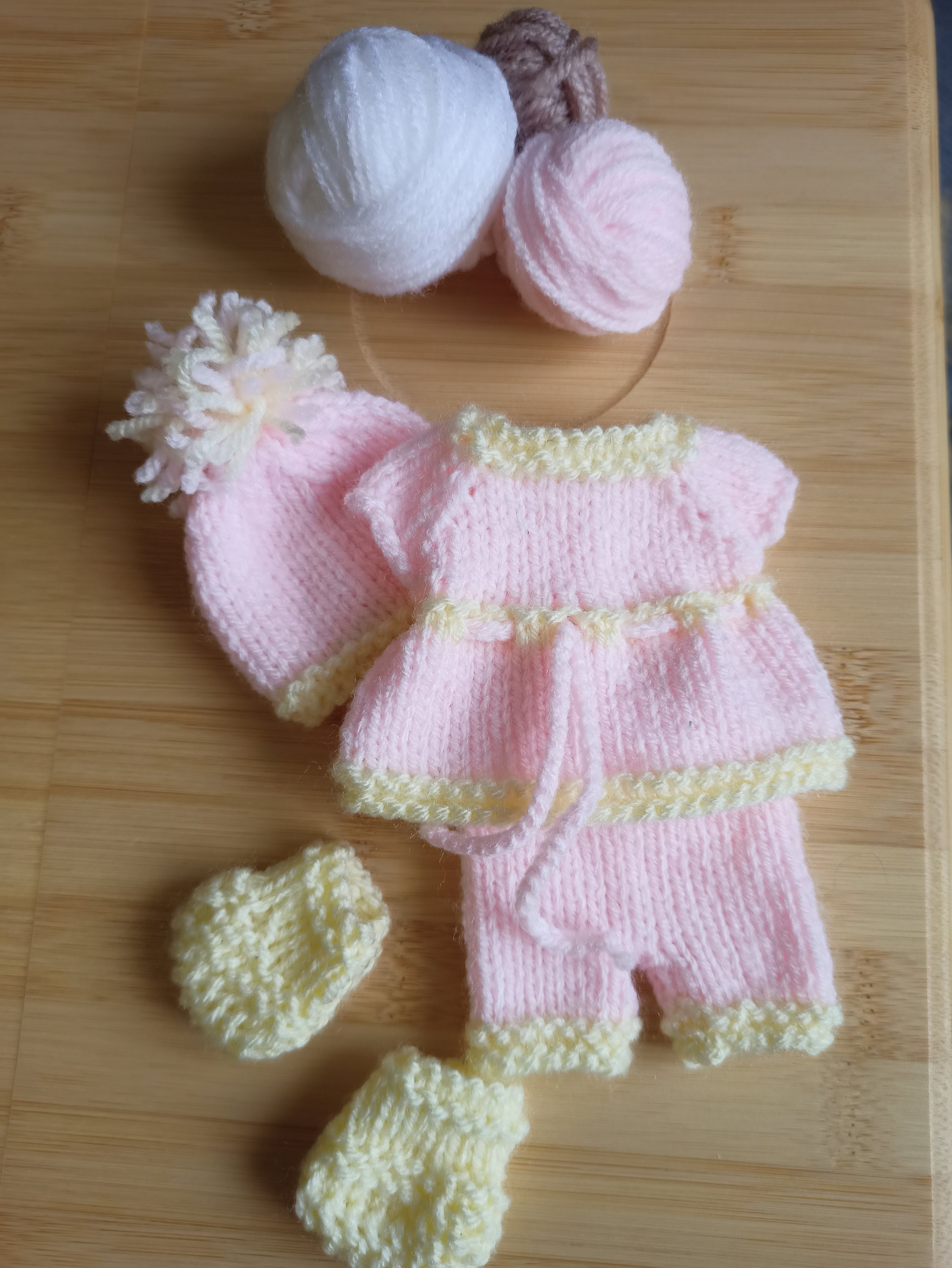 Knitted 6-inch Doll Clothes Set: Mini Doll Outfit - Etsy