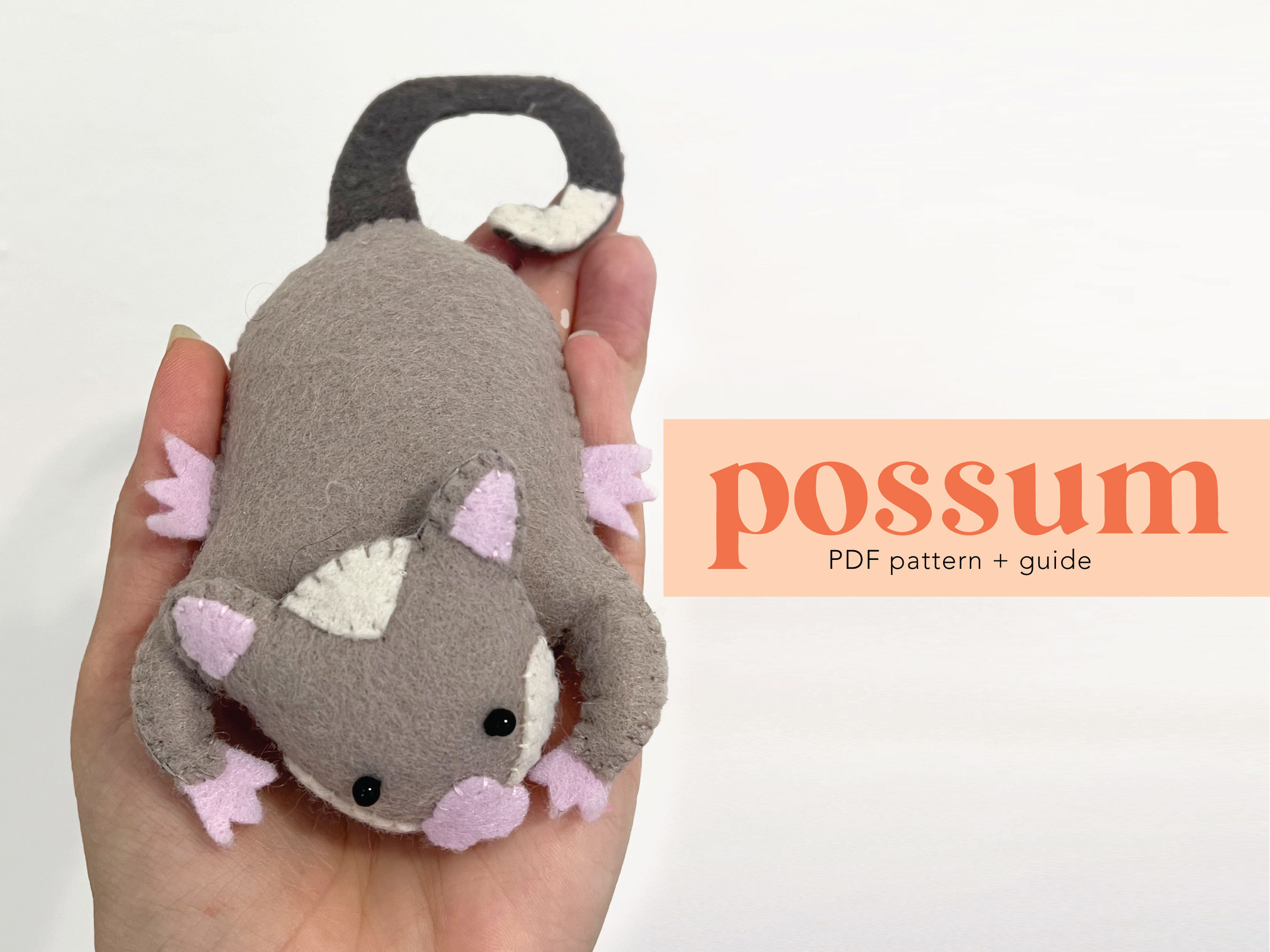 Possum Sewing Pattern Instant Download Felt Australian | Etsy UK
