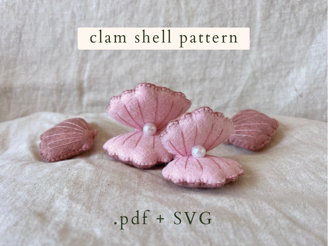 Clam Shell Felt .PDF Pattern - SVG, Sewing Pattern, Baby Mobile ...