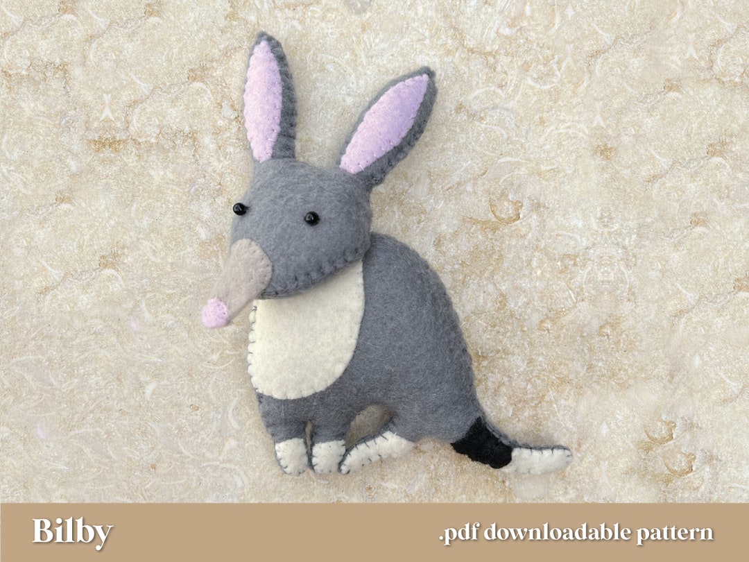 Bilby Sewing Pattern, Felt Australian Animals, Instant Download, PDF ...