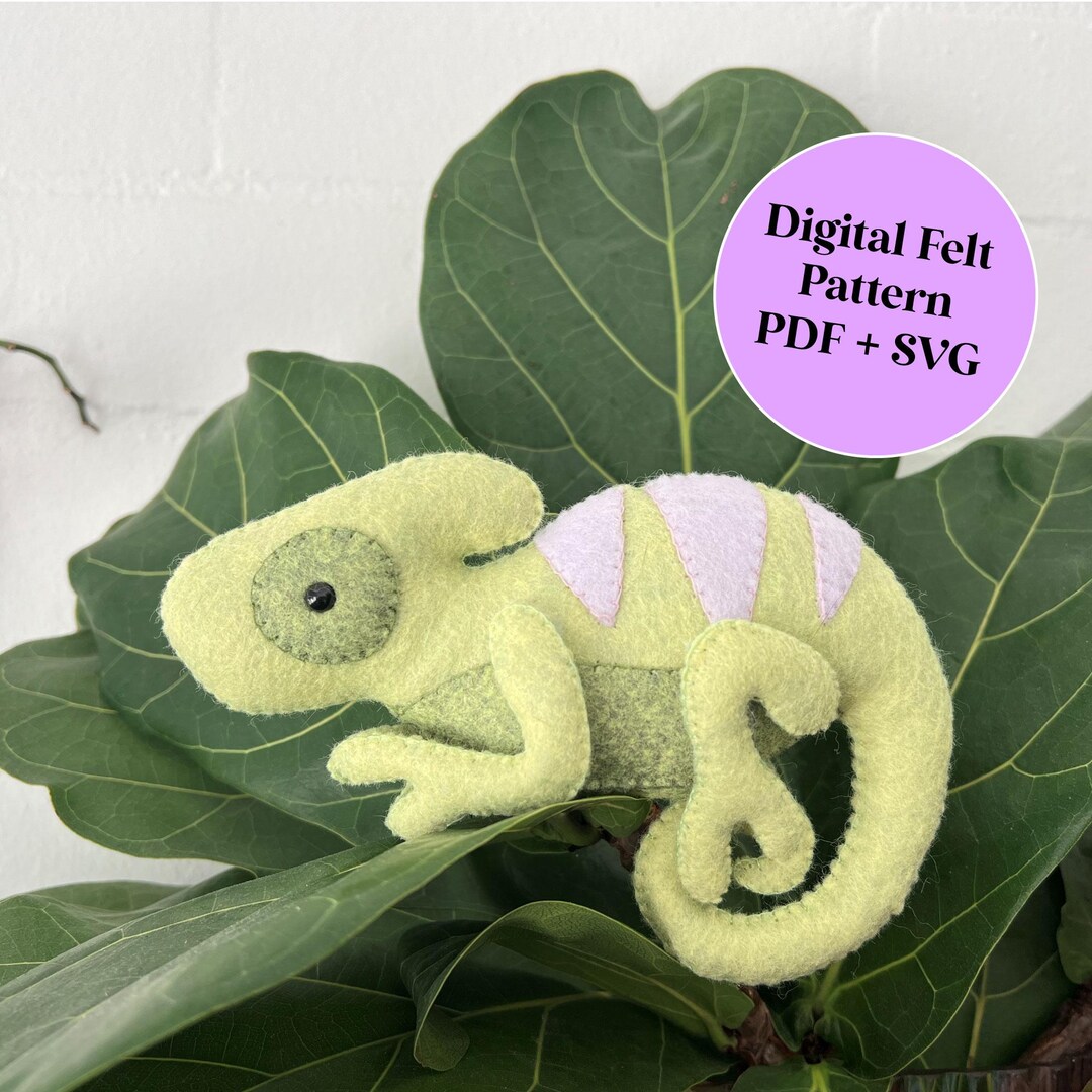 Felt Chameleon 3D Sewing Pattern - PDF and SVG - Etsy