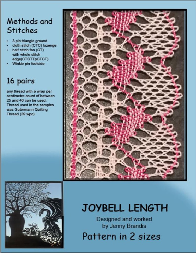 Joybell Set is a Bobbin Lace Pattern Set by Jenny Brandis - Etsy Australia
