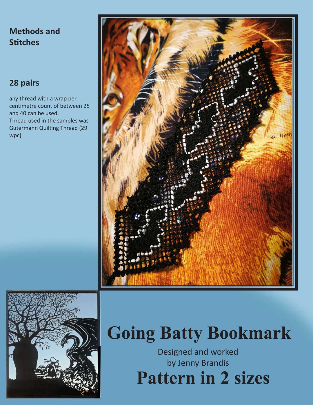 Going Batty Bookmark by Jenny Brandis - Etsy