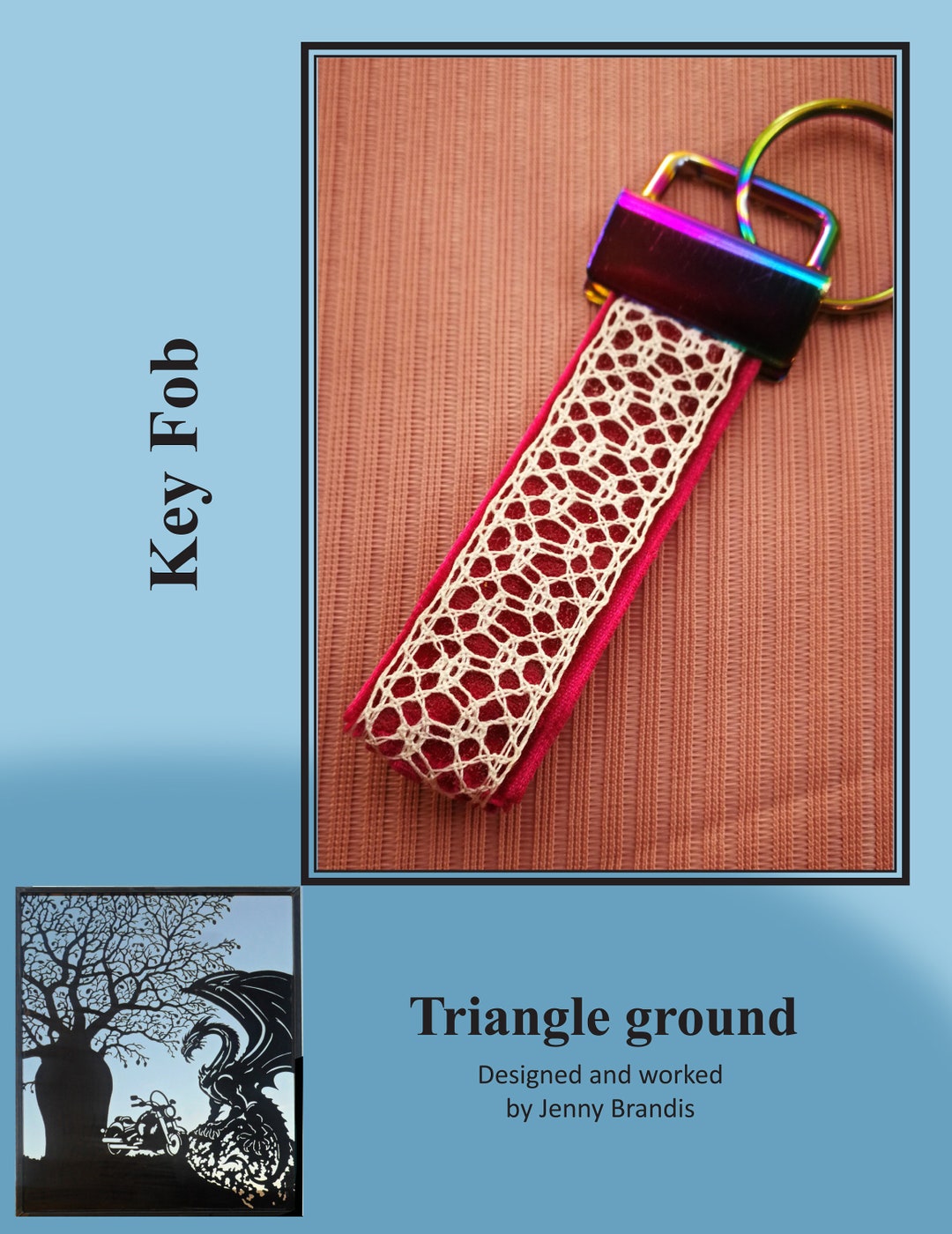 Triangle Ground Key Fob by Jenny Brandis - Etsy