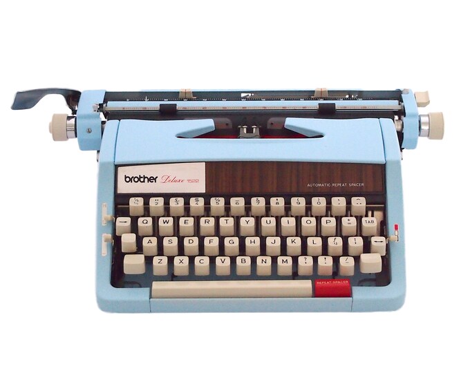 SALE!* Brother Deluxe 1522, Blue Typewriter, Brother Typewriter ...